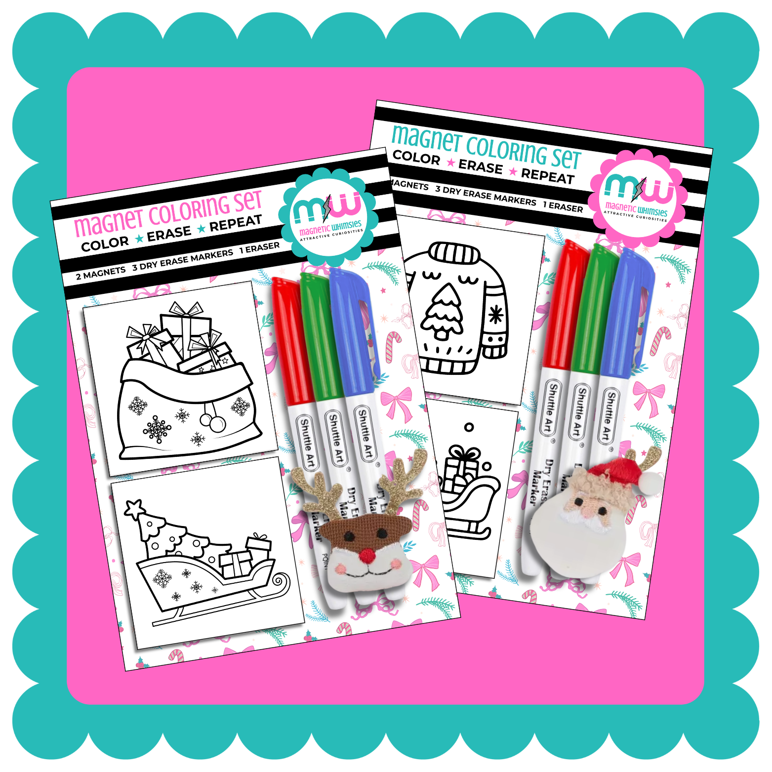 Holiday Magnet Coloring Set – Magnetic Whimsies, LLC